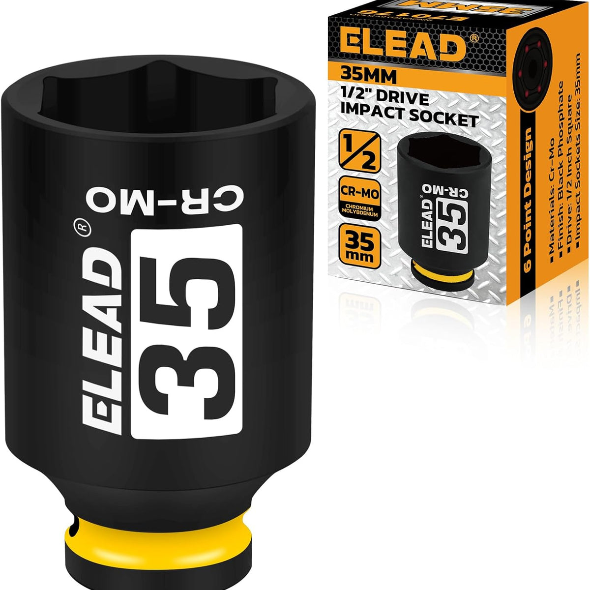 35mm CR-MO Deep Impact Socket 1/2" Drive – SedyOnline