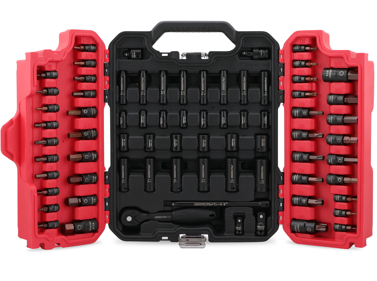 SEDY 73-Piece Torx & Hex Bit Master Impact Socket Set - Durable S2 Ste ...