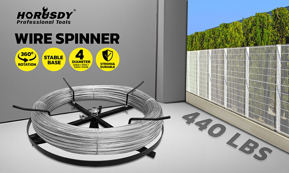 HORUSDY Wire Spinner Dispenser Wire Fence Fencing Reel Winder 4 Sizes ...