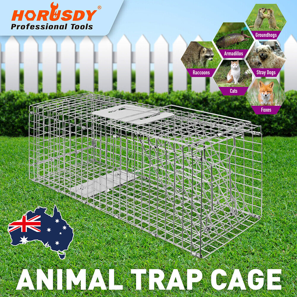 HORUSDY Humane Possum Feral Cage Cat Rabbit Bird Animal Trap Hare Fox ...