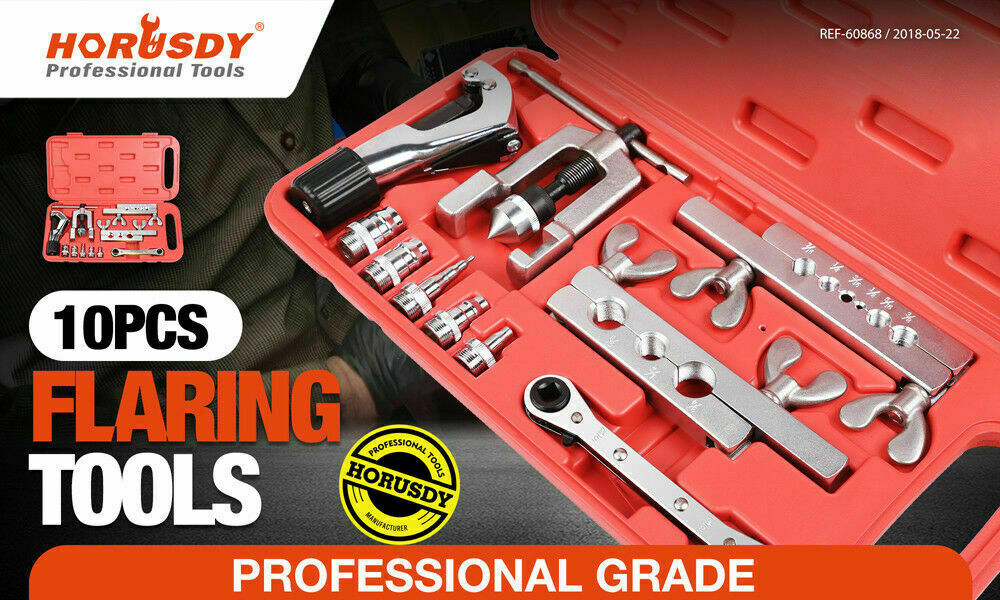 10Pc Professional Flaring Tool Set for Brake/Fuel Lines - Tube Bender ...