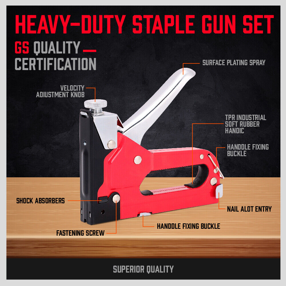 Heavy Duty Staple Gun Set 2in1 - Versatile Stapler with 1500Pc Staples ...