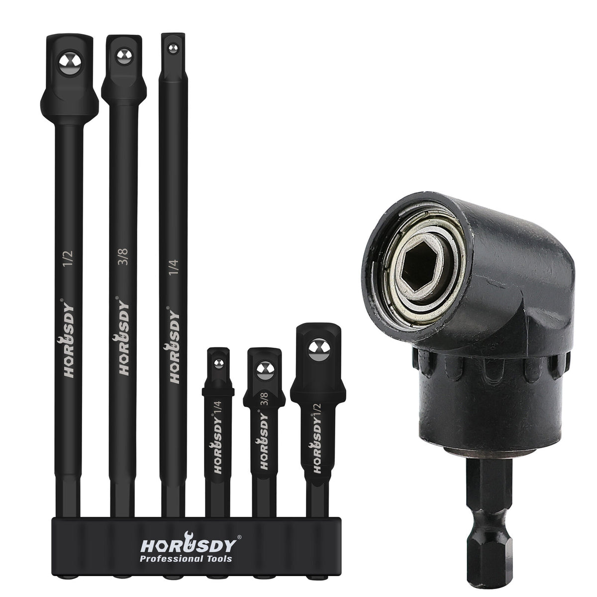 HORUSDY Socket Bit Adaptor Set Drill Nut Driver Power Extension 1/4" 3 ...