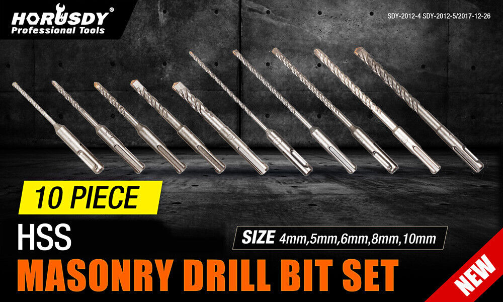 HSS Masonry Drill Bits Hammer Drilling Concrete Head Twist SDS Plus Sh ...