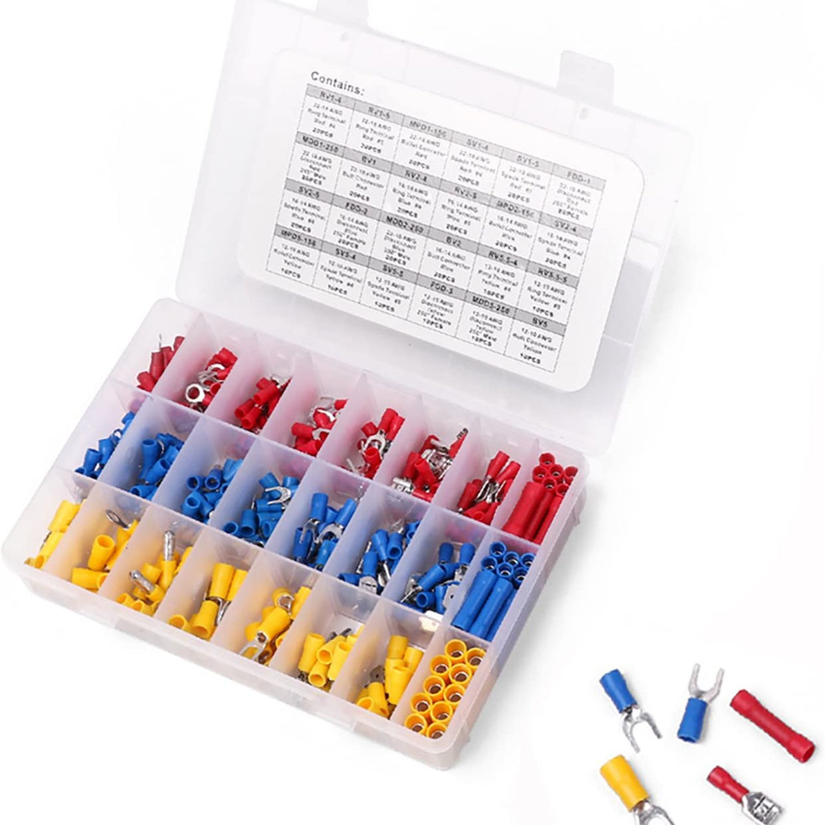 400Pc Electrical Terminal Kit | Insulated Wire Connector | Assorted Cr ...