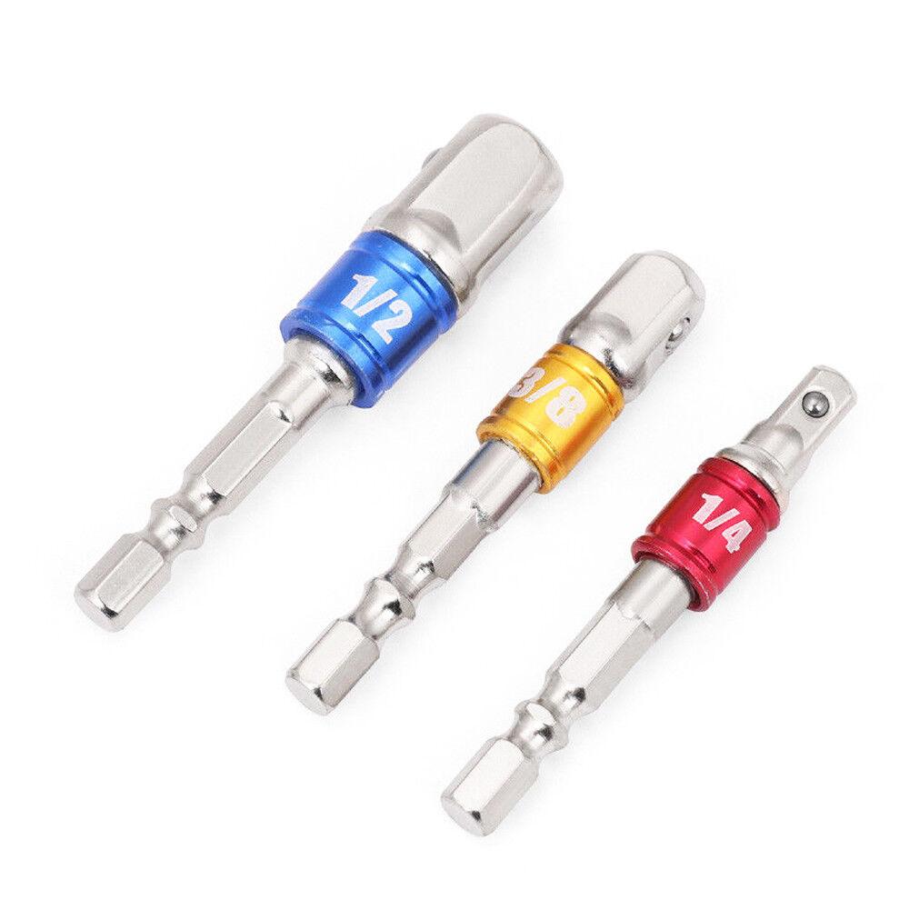 3Pc Socket Bit Adapter Set for Drill to Nut Driver Extension – SedyOnline