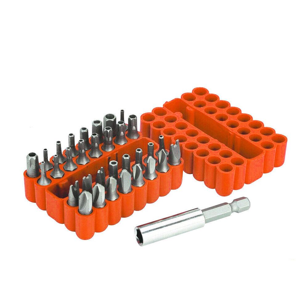 33-Piece Security Bit Set with Star, Hex, Torx, and Tri-Wing Bits ...
