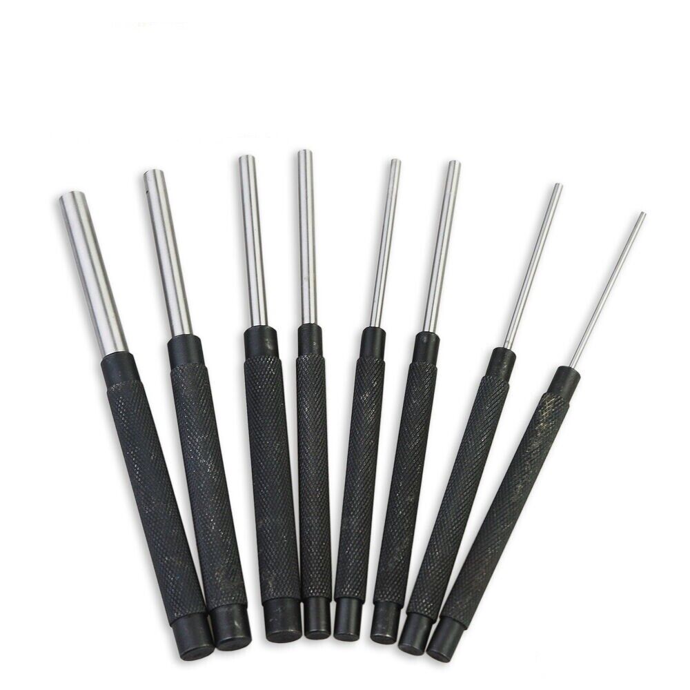 8Pc Heavy Duty Long Pin Punch Set 2.4-10mm - Ideal for Carpentry, DIY ...