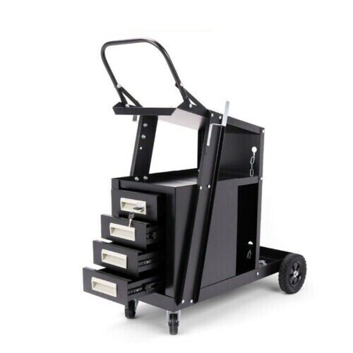 4-Drawer Welding Trolley Cart | Welder Cabinet | MIG TIG ARC Plasma Cu ...